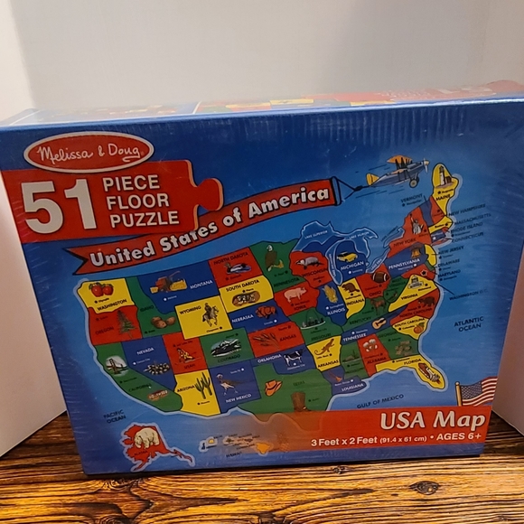 Melissa and Doug | Toys | Melissa Doug 5 Piece Usa Map Floor Puzzle ...